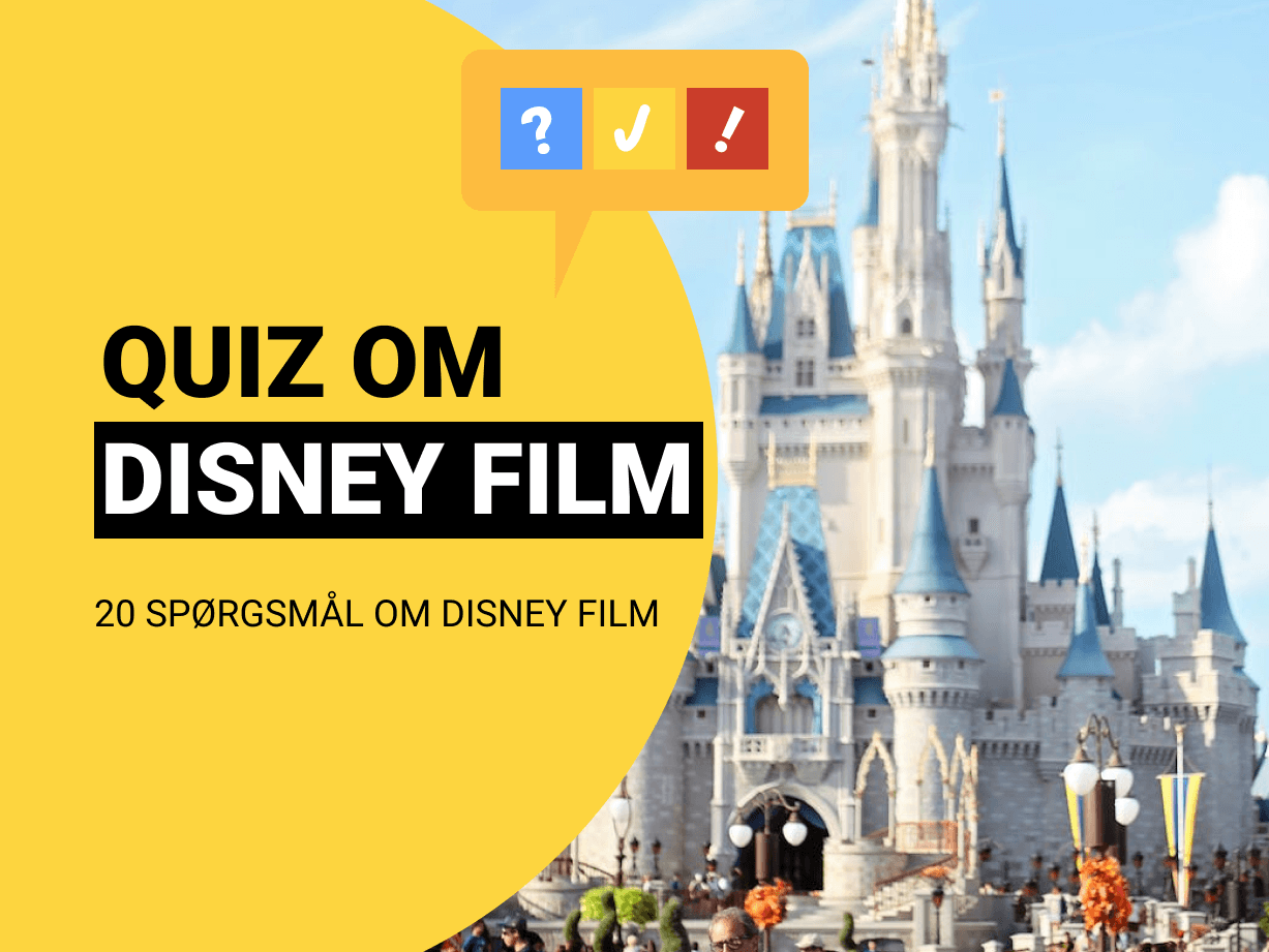Dansk Disney Quiz: Disney test med 20 spørgsmål og svar