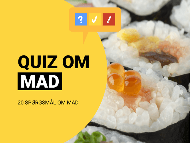 Quizzer om mad: Svar på quiz spørgsmål om mad og drikke
